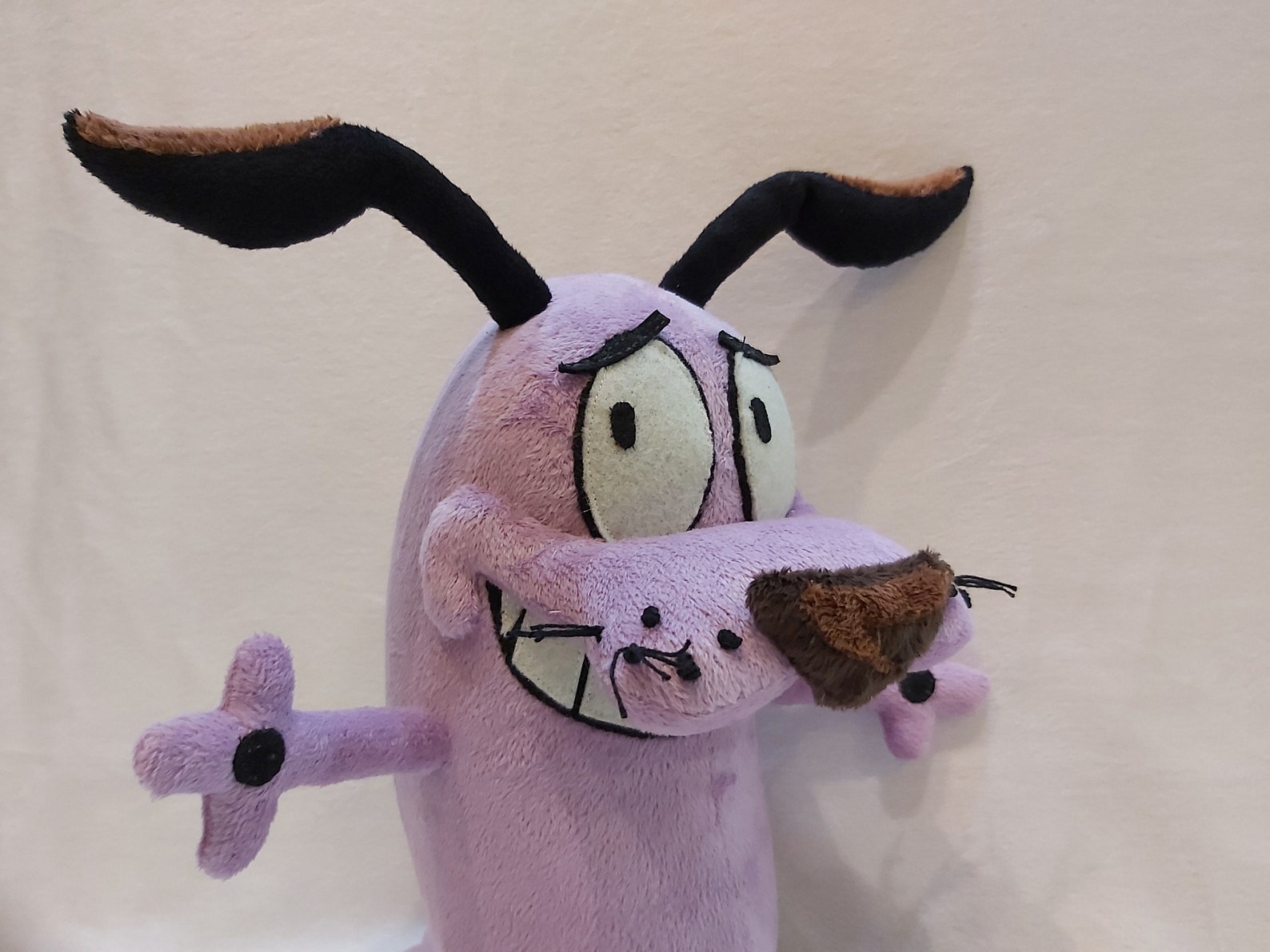Plush inspired by the cartoon character Courage The Cowardly | Etsy