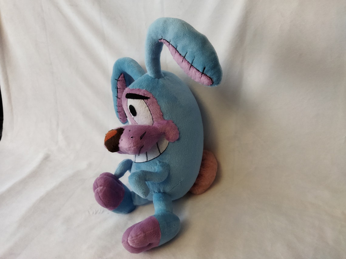 Plush Courage the Cowardly Dog in a Rabbit Costume 9,8″ (25 Cm) Custom ...