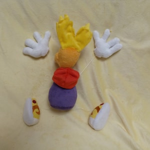 Rayman From the Series Rayman Plush Toy 11.1" (28 Cm) Handmade Soft Toy ...