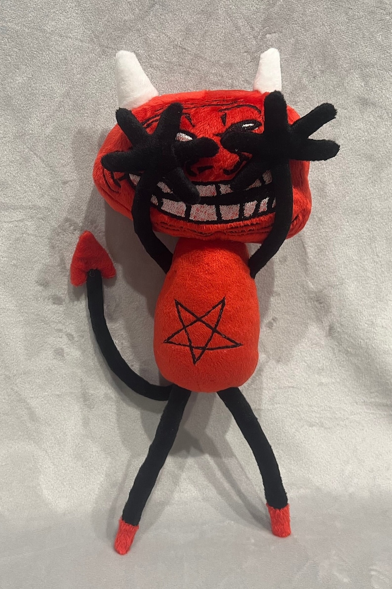 Devil Trollface 118 30 Cm Plush Toy Demon Face Troll Face - Etsy