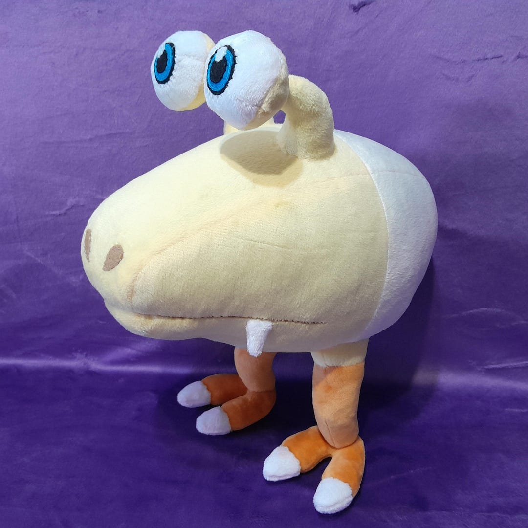 Albino Dwarf Bulborb From Pikmin 4 Height 14,6” (37 Cm) Handmade Plush ...