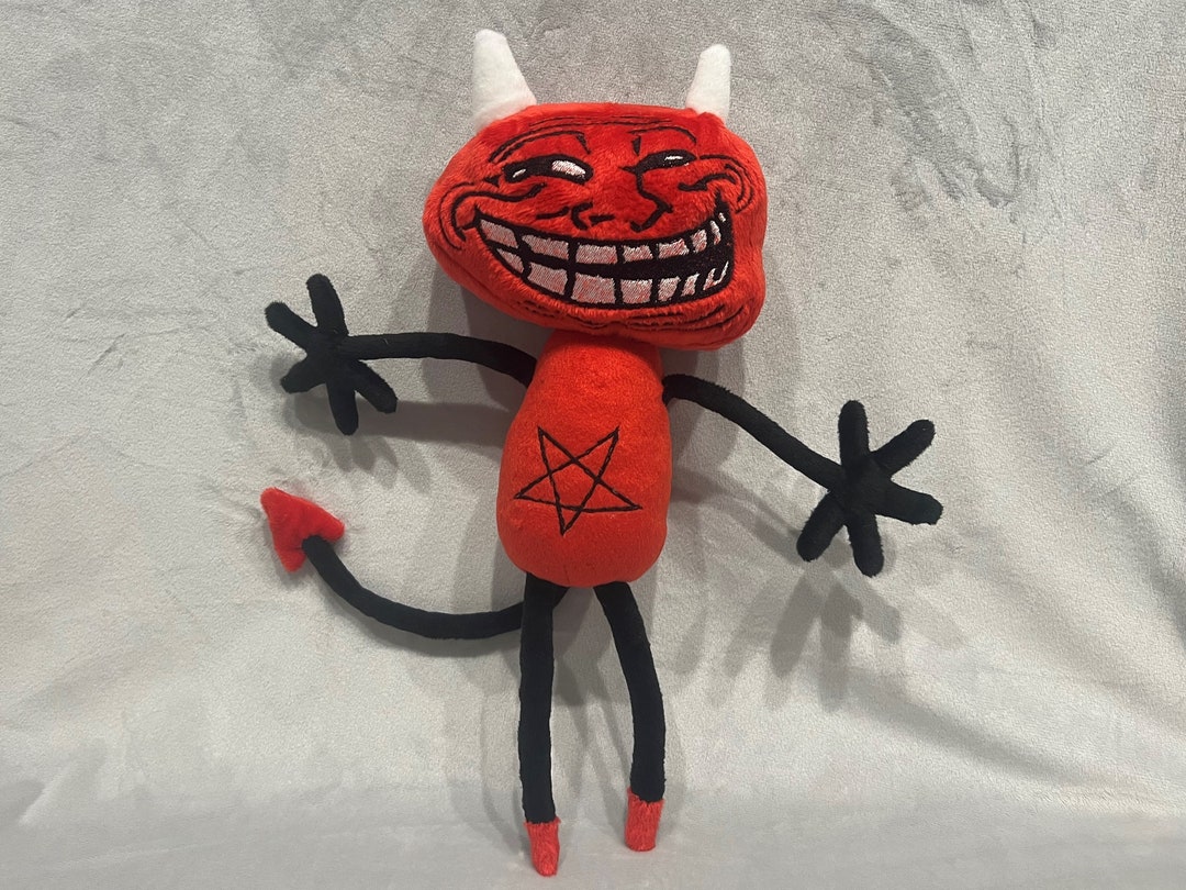 Devil Trollface 11,8 30 Cm Plush Toy Demon Face Troll Face Mem Internet ...
