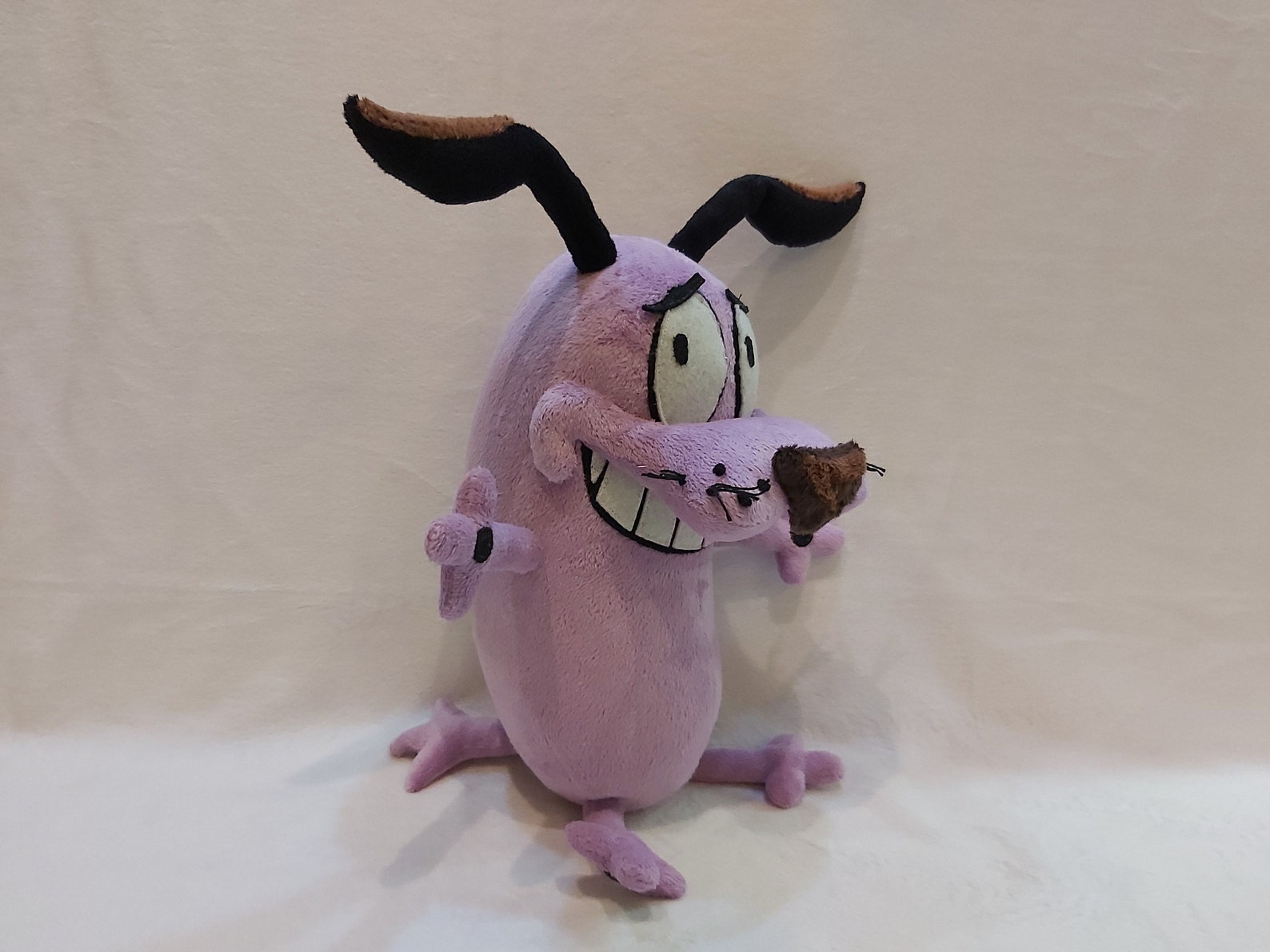 Plush inspired by the cartoon character Courage The Cowardly | Etsy
