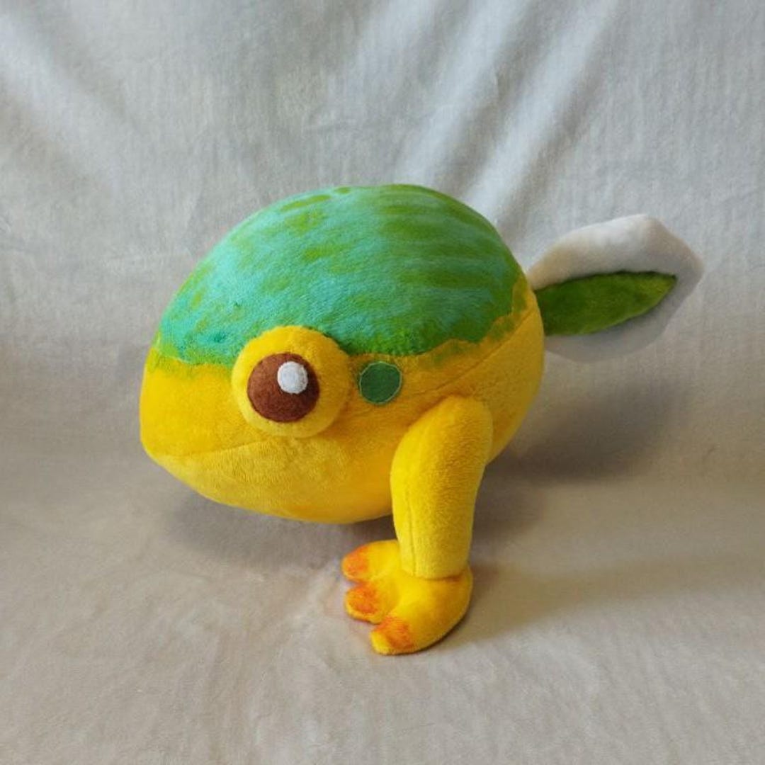 The young Yellow Wollywog Wollyhop From Pikmin 7,8” (20 Cm) Plush Toy ...