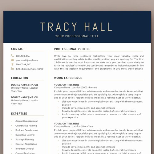 Executive Resume Template Modern C Level Resume Template for - Etsy