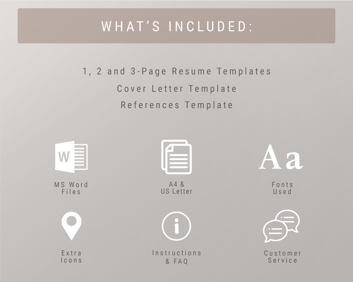 Executive Resume Template Modern C Level Resume Template for | Etsy UK