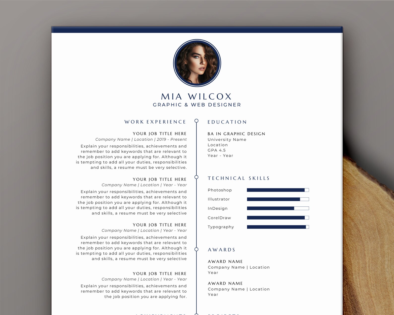 Modern Creative Resume Template, Professional Resume Template Word ...