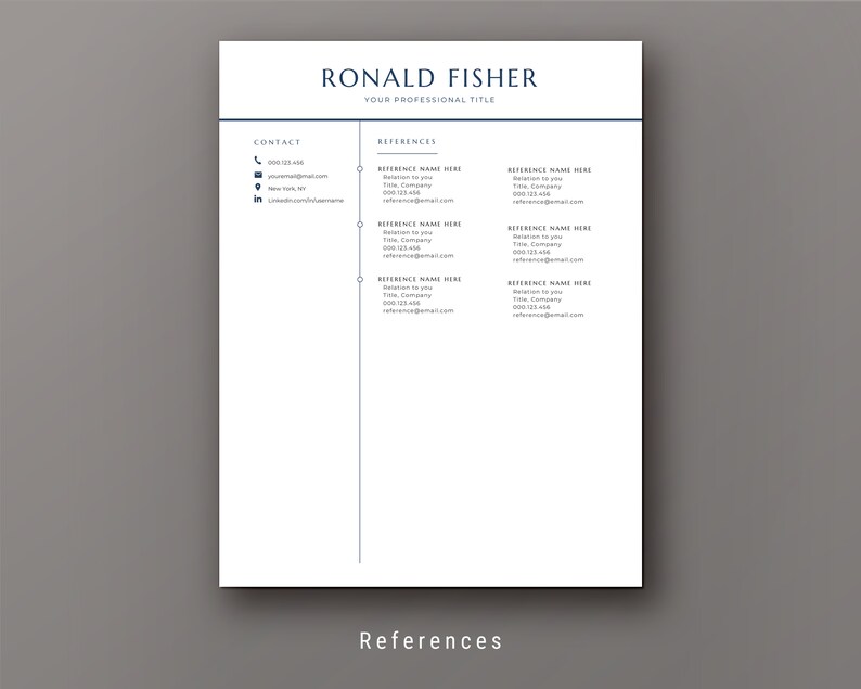 Executive Resume, Professional Resume Template, Modern Resume Word, CV ...