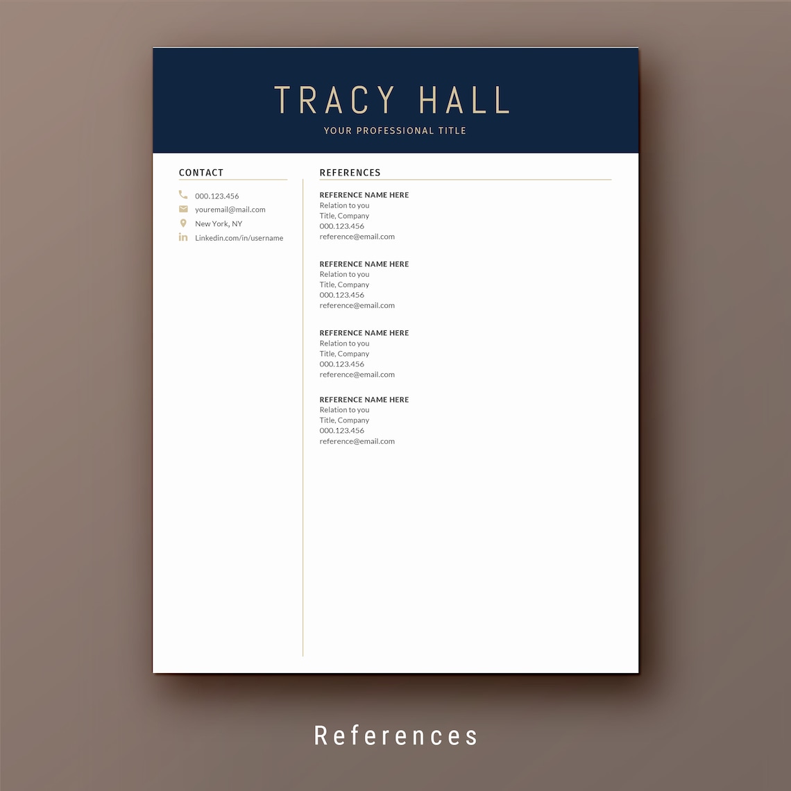 Executive Resume Template | Modern C Level Resume Template for Word ...