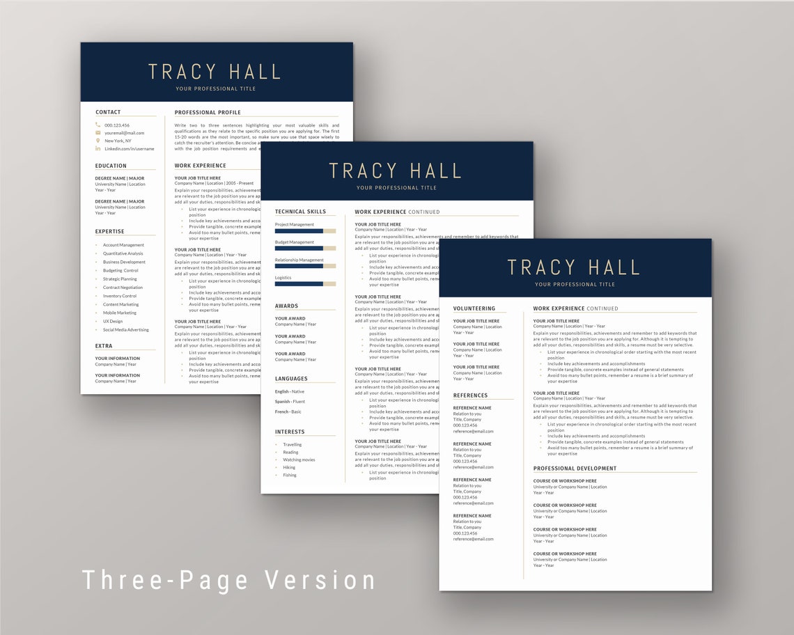 Executive Resume Template Modern C Level Resume Template for | Etsy UK