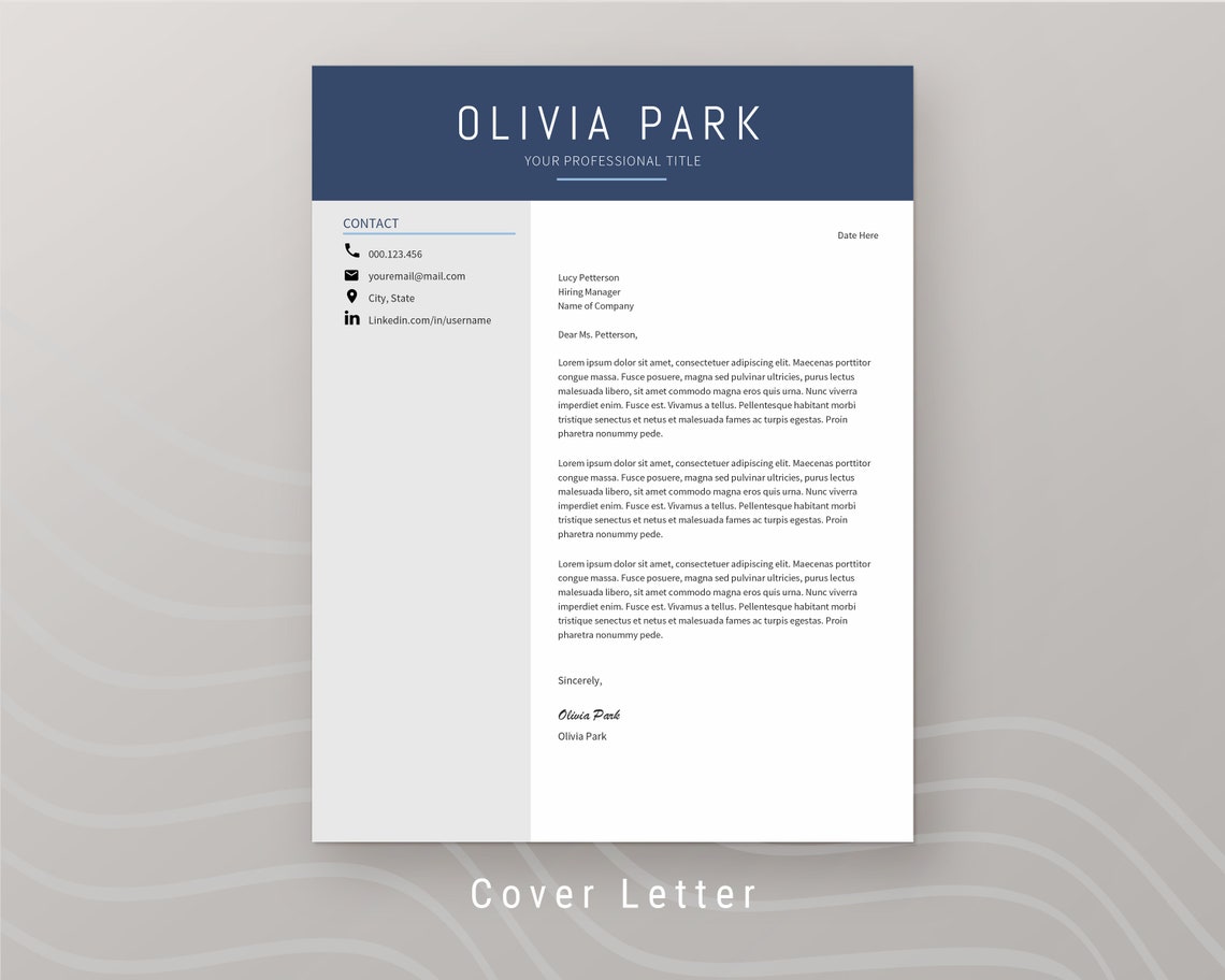 Executive Assistant Resume Template Professional and Modern CV Template ...
