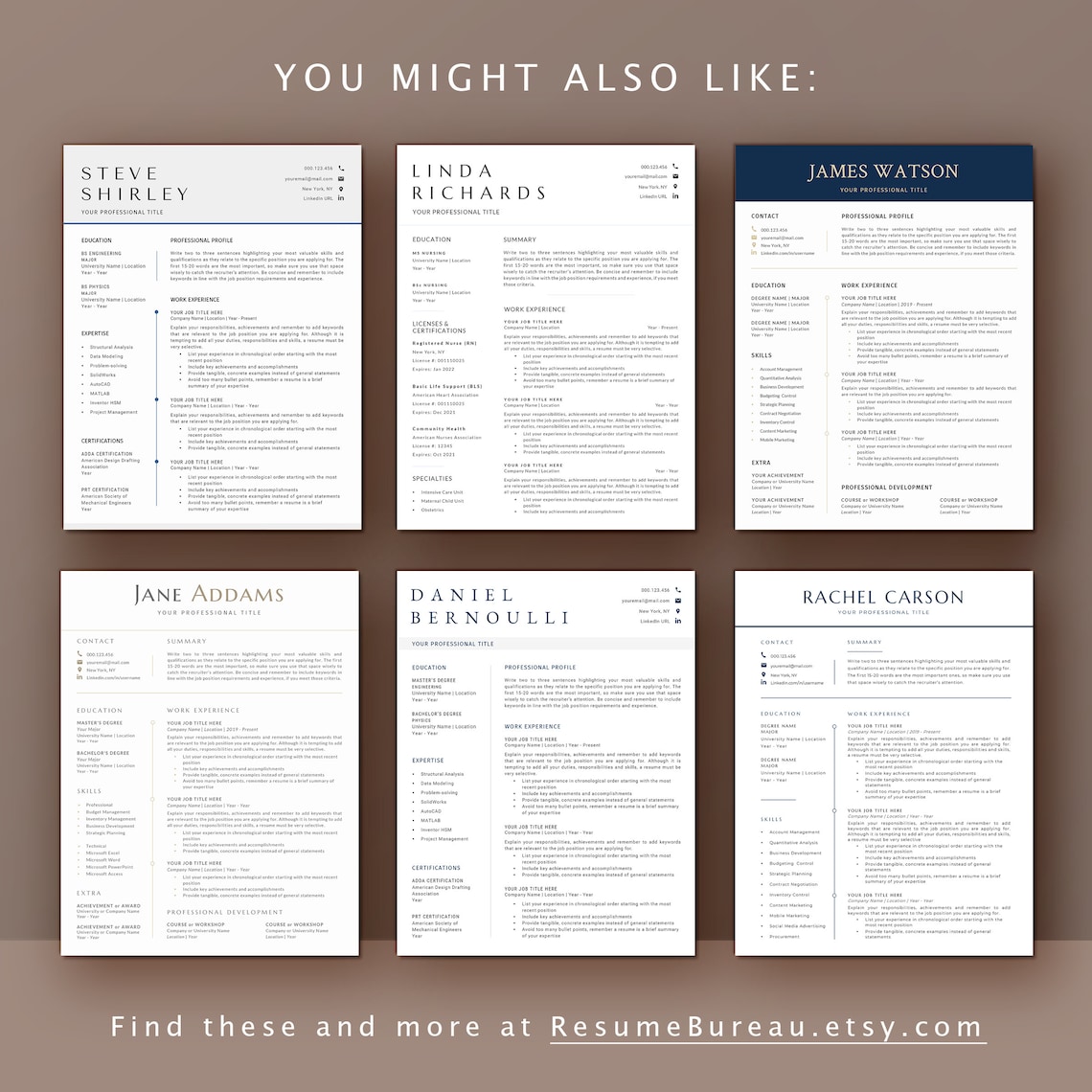Executive Resume Template | Modern C Level Resume Template for Word ...