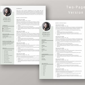 Creative Resume Template, Makeup Artist Resume, Esthetician Resume ...