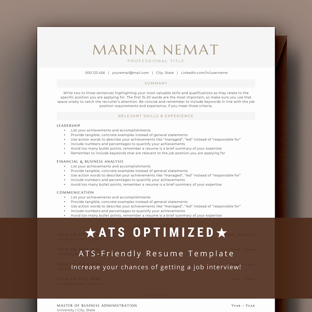 Functional Resume Template, Skills Based Resume, CV Template Word ...