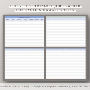Job Tracker, Job Application Planner, Job Search Planner, Job Interview ...