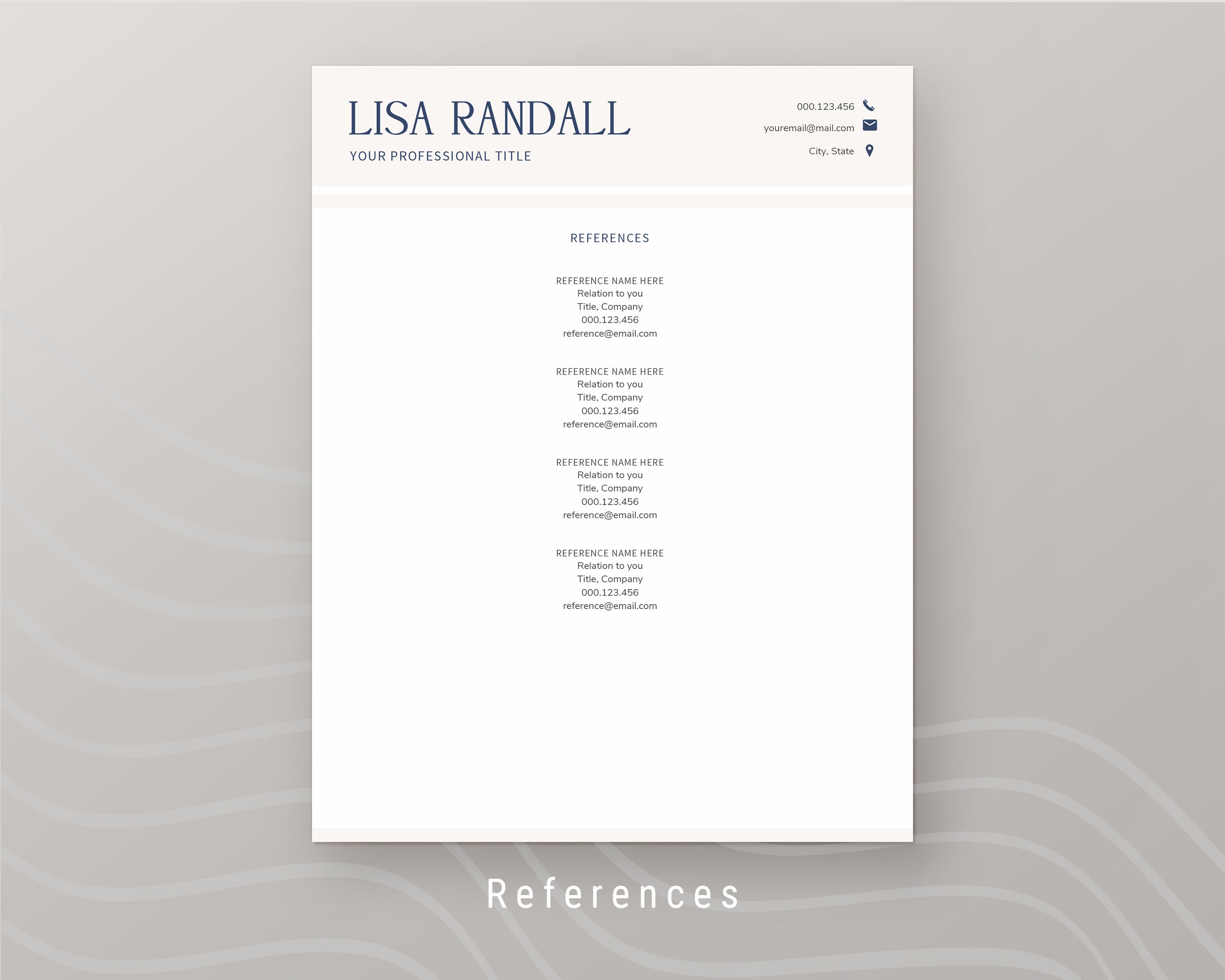 Minimalist Resume Template for Word Professional Resume CV | Etsy