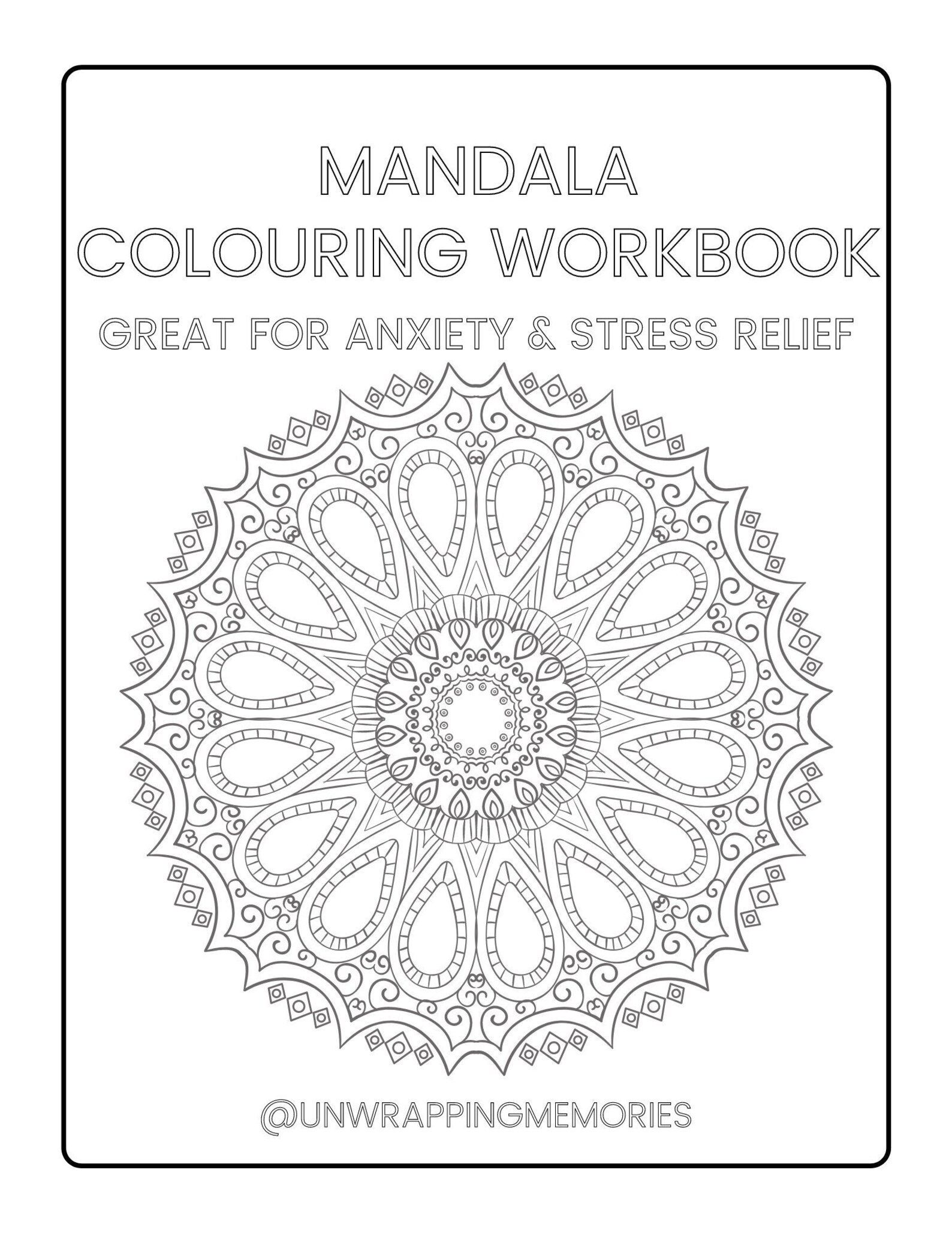 Mandala & Flowers Colouring Pages PDF Instant Download - Adult Stress ...