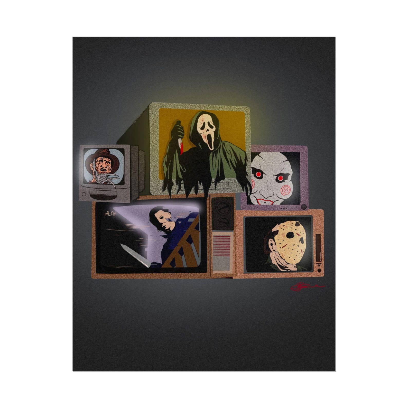 Horror Movie Fan Rolled Posters, Slasher Movies Poster, Movie Posters ...