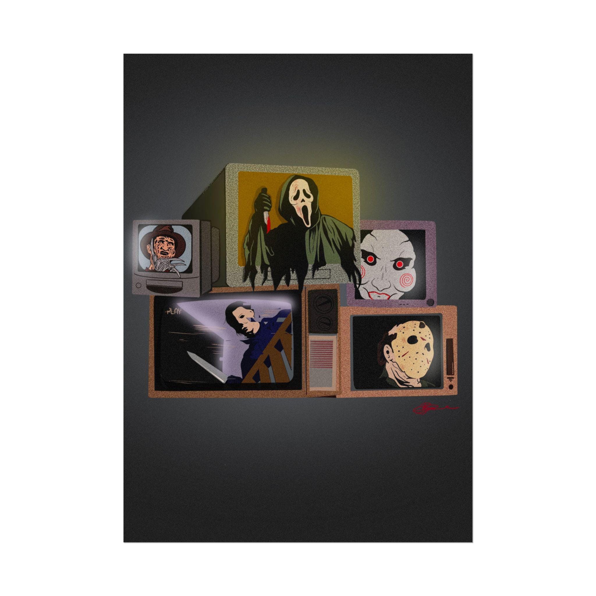 Horror Movie Fan Rolled Posters, Slasher Movies Poster, Movie Posters ...