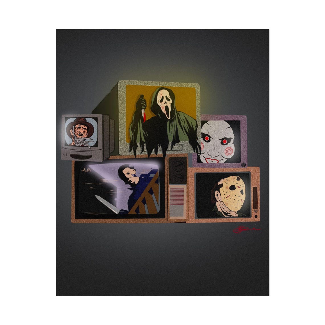 Horror Movie Fan Rolled Posters, Slasher Movies Poster, Movie Posters ...