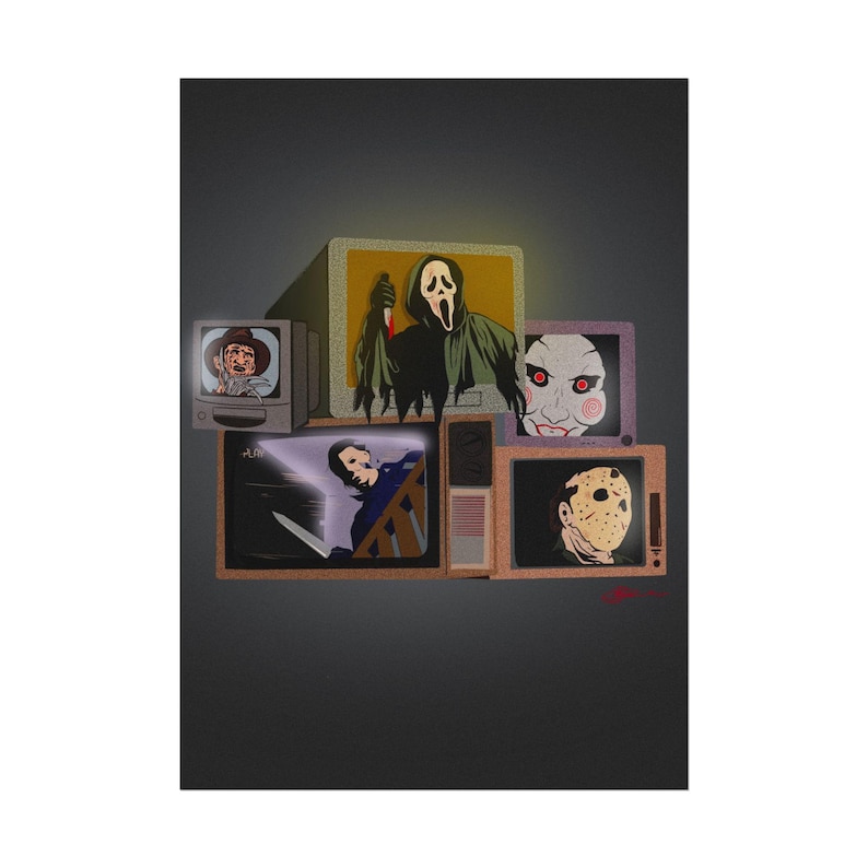 Horror Movie Fan Rolled Posters, Slasher Movies Poster, Movie Posters ...