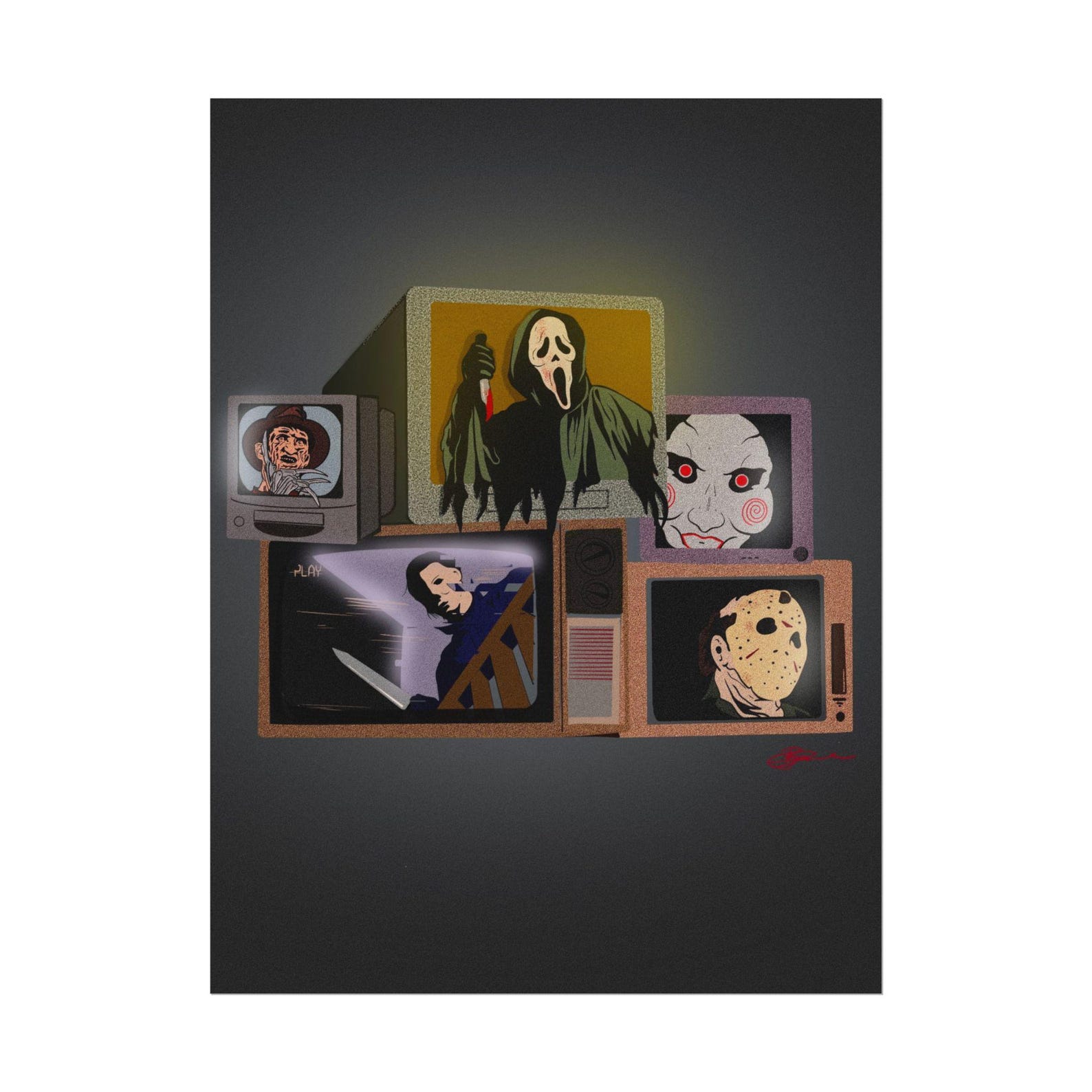 Horror Movie Fan Rolled Posters, Slasher Movies Poster, Movie Posters ...