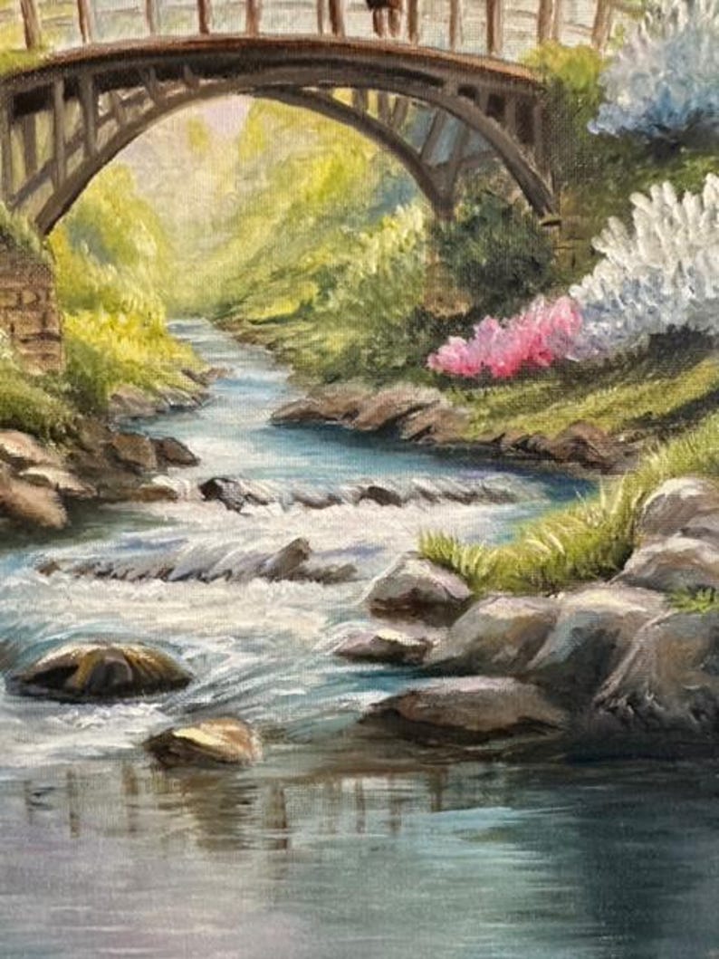 Bridge to Spring - Original Oil Painting by Gini Deaton - Etsy