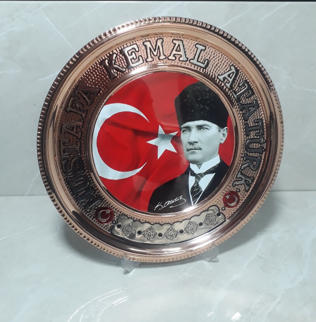 Ataturk Decorative Wall Hanging Copper Sign, Decorative Copper Plaque ...