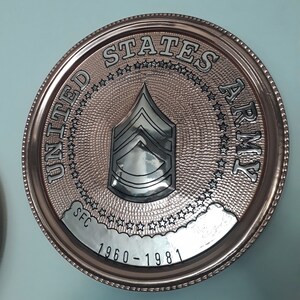 US Army Sergeant Series Plaque - Command / Sergeant Major, First ...