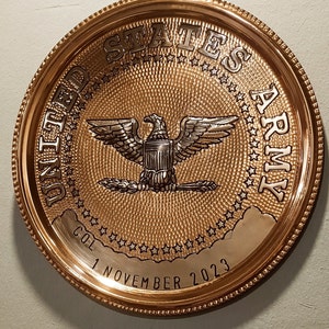 Personalized US Army Officer Plaque, Colonel Promotion, Military Plaque ...