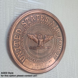 Personalized US Army Officer Plaque, Colonel Promotion Retirement Gift ...