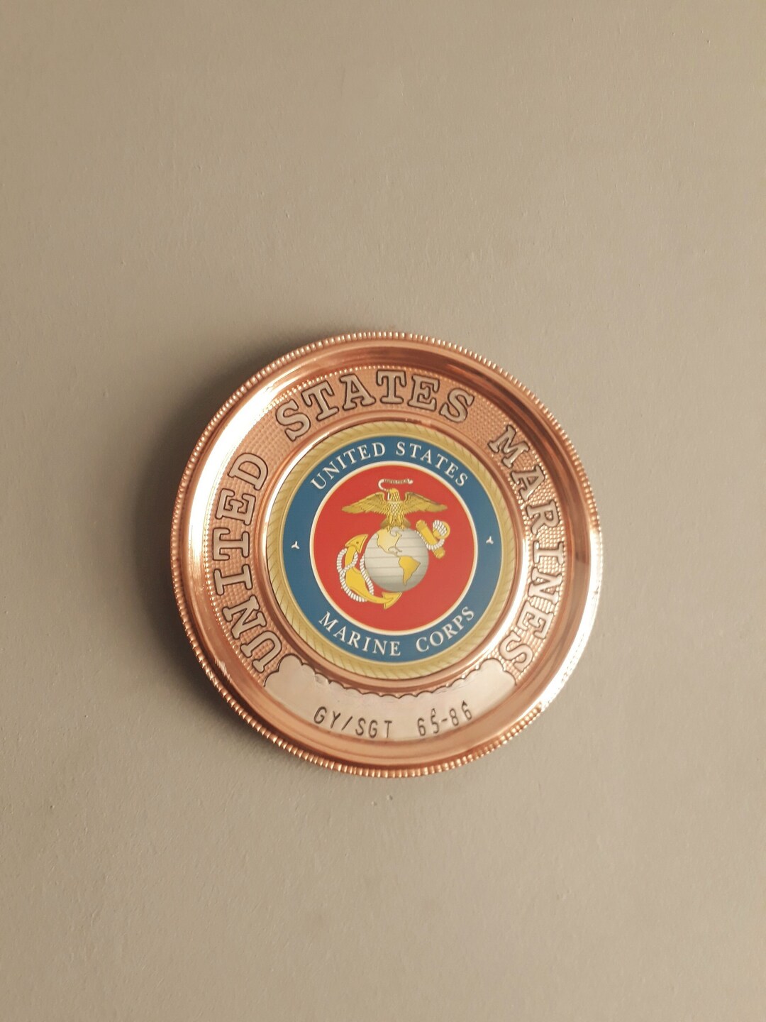 Custom USMC Military Patch Plaque, Military Metal Sign, USMC Wall ...