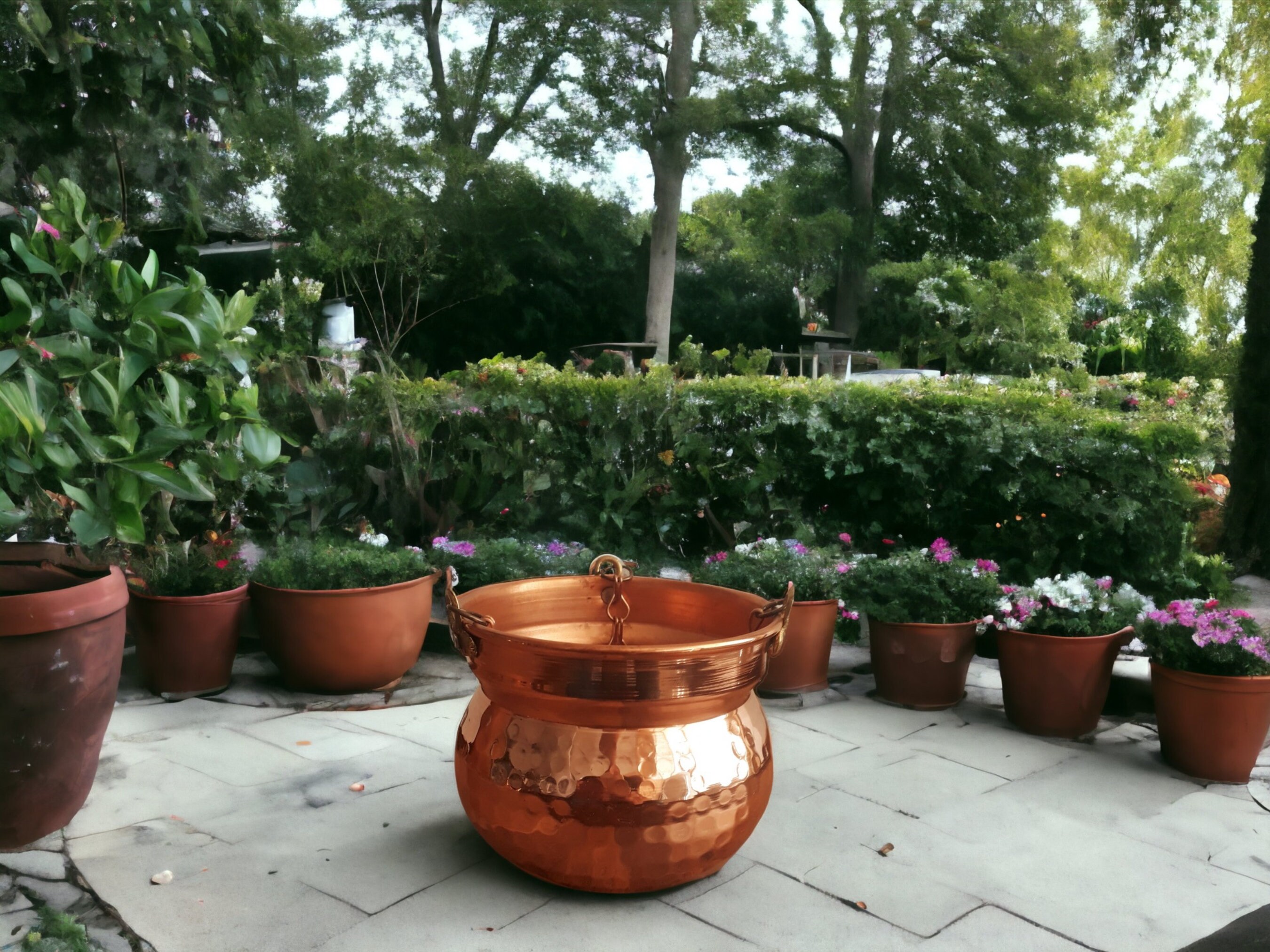Handcrafted Copper Hanging Planter Pot Perfect for Indoor and Outdoor ...
