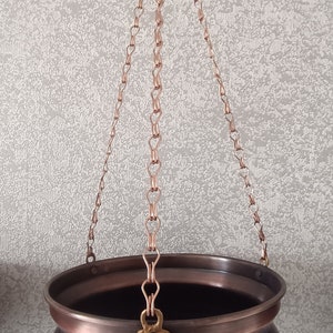 Handcrafted Copper Hanging Planter Pot Perfect for Indoor and Outdoor ...