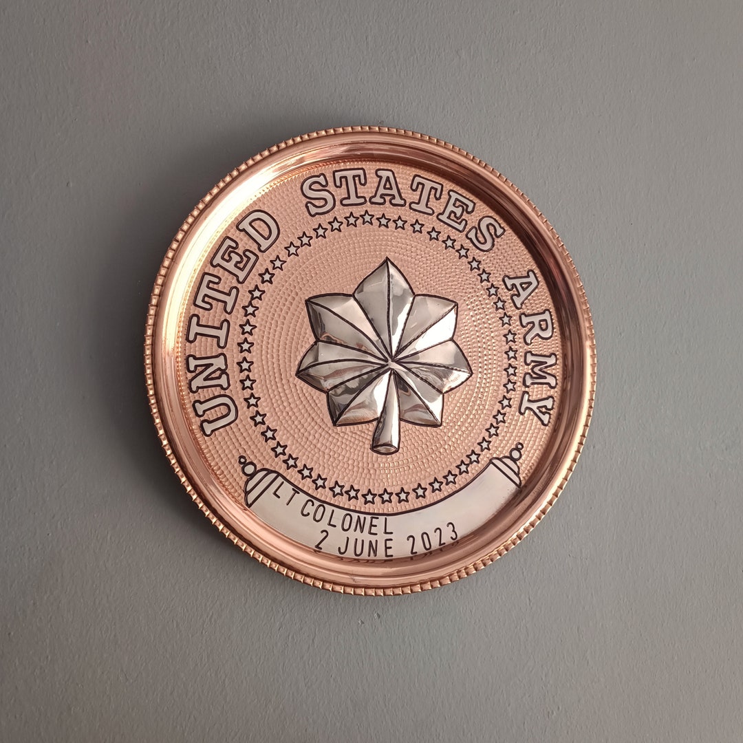 Handcrafted Lieutenant Colonel Metal Plaque, Military Retirement ...