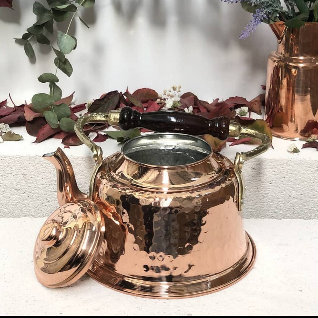 Elegant Hand Hammered Copper Teapot - Stovetop Tea Pot for Mother's Day ...