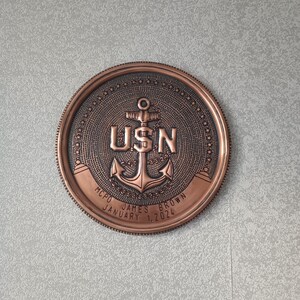 Personalized Navy Anchor Military Plaque, Navy Commander Promotion ...