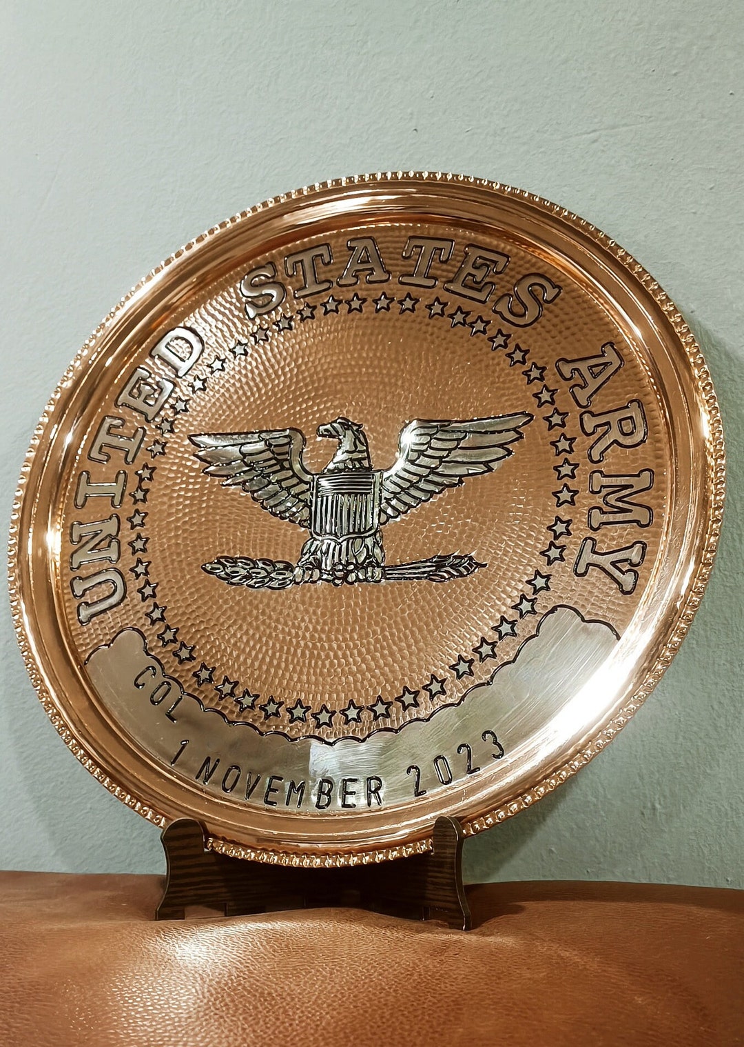 Personalized US Army Officer Plaque, Colonel Promotion, Military Plaque ...