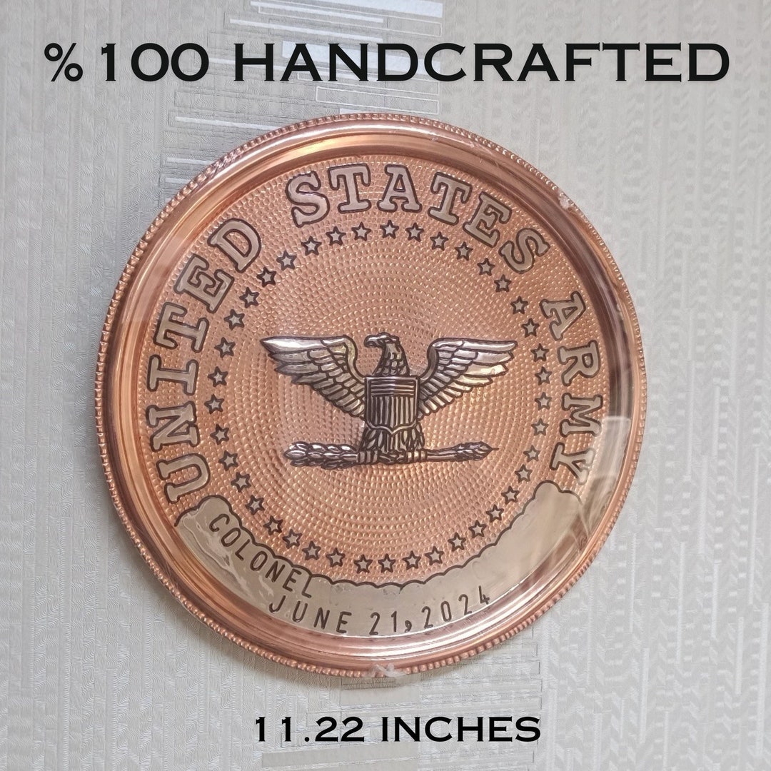 Personalized US Army Officer Plaque, Colonel Promotion Retirement Gift ...