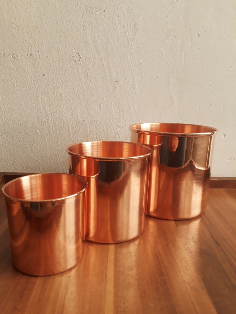 Handcrafted Small Copper Flower Planter Pot: Home Decor - Etsy