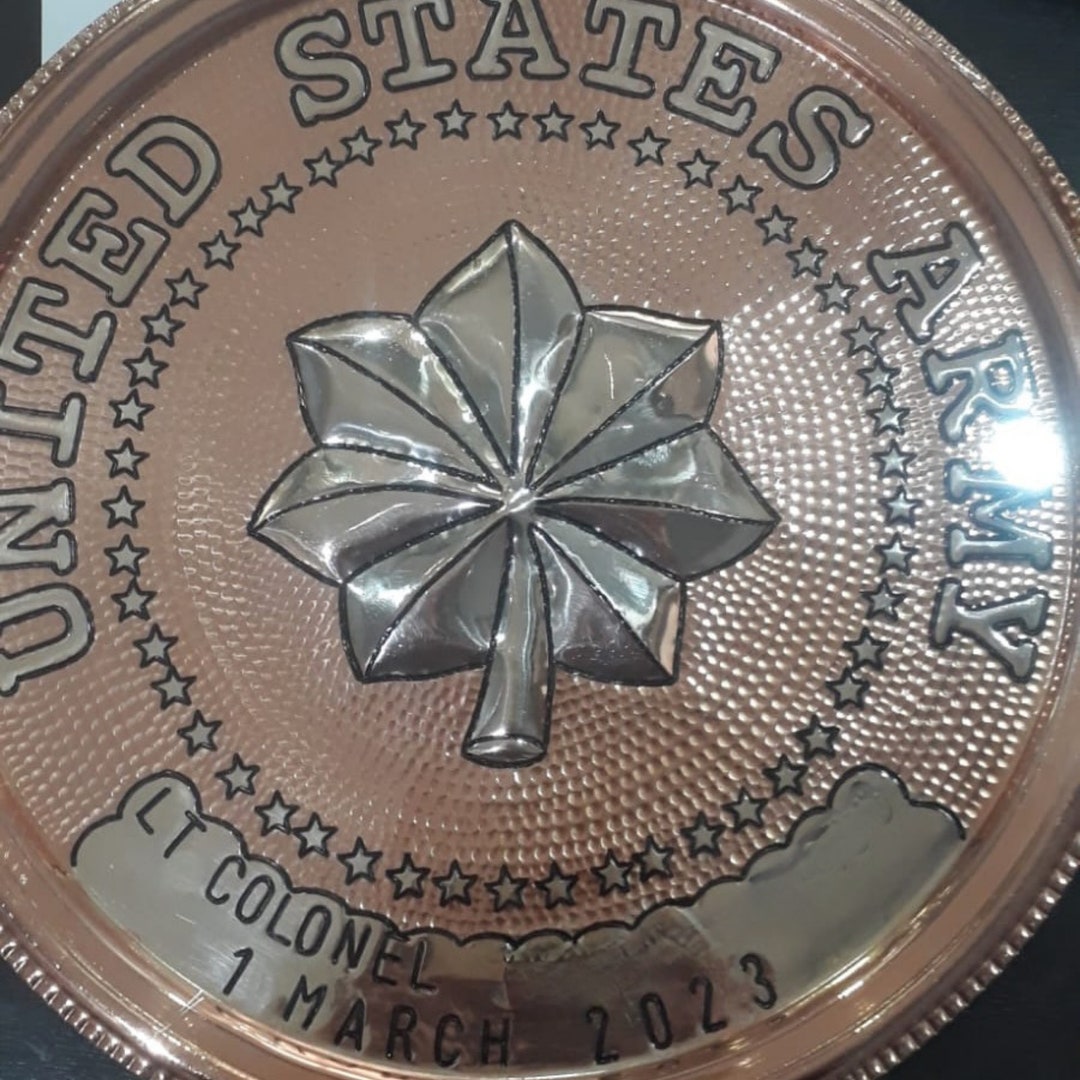 Personalized US Army Officer Plaque Colonel Promotion - Etsy