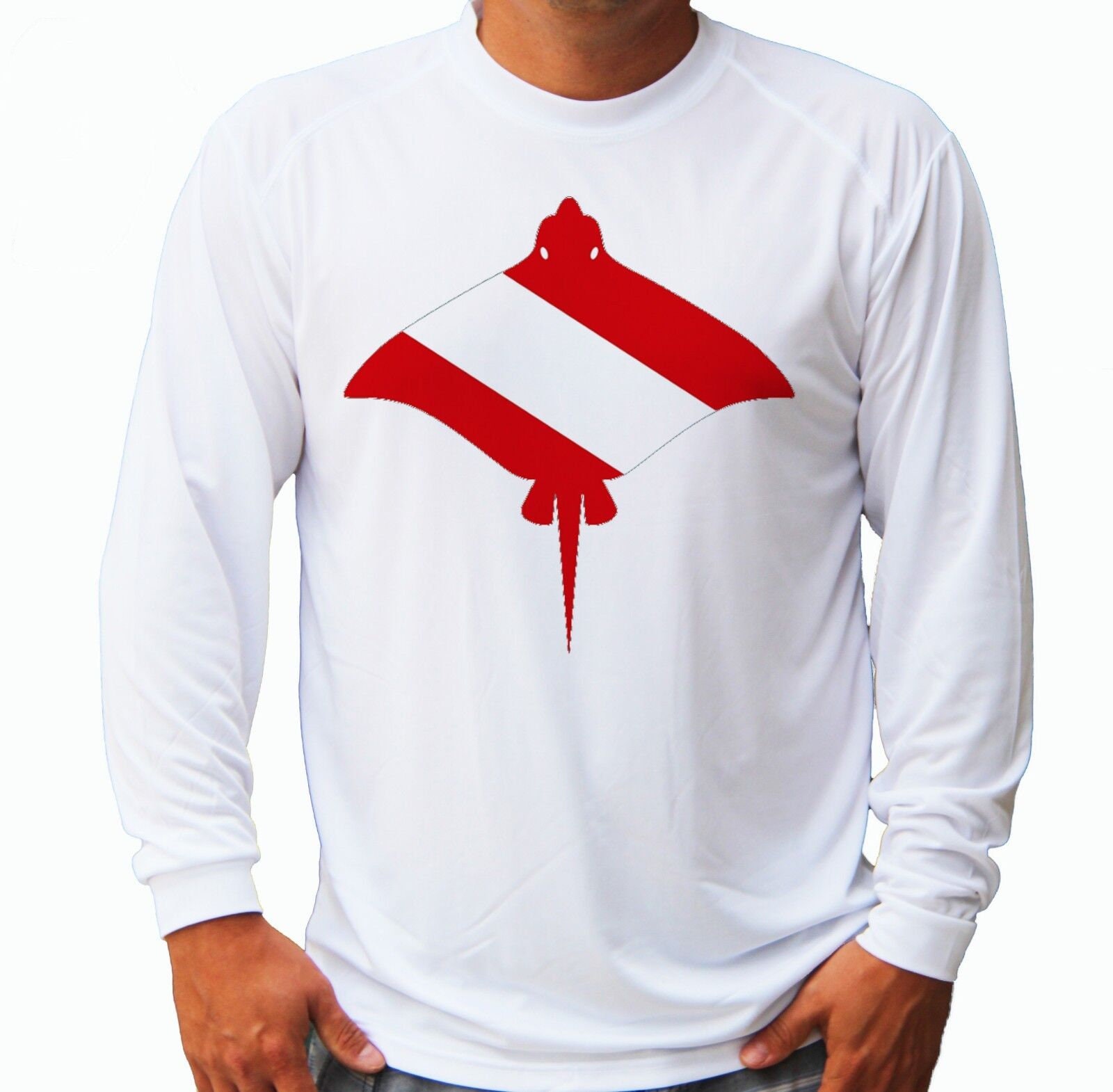 Scuba Diving Flag Diver Logo Stingray Logo Shirt UPF 50 Long Sleeve T ...