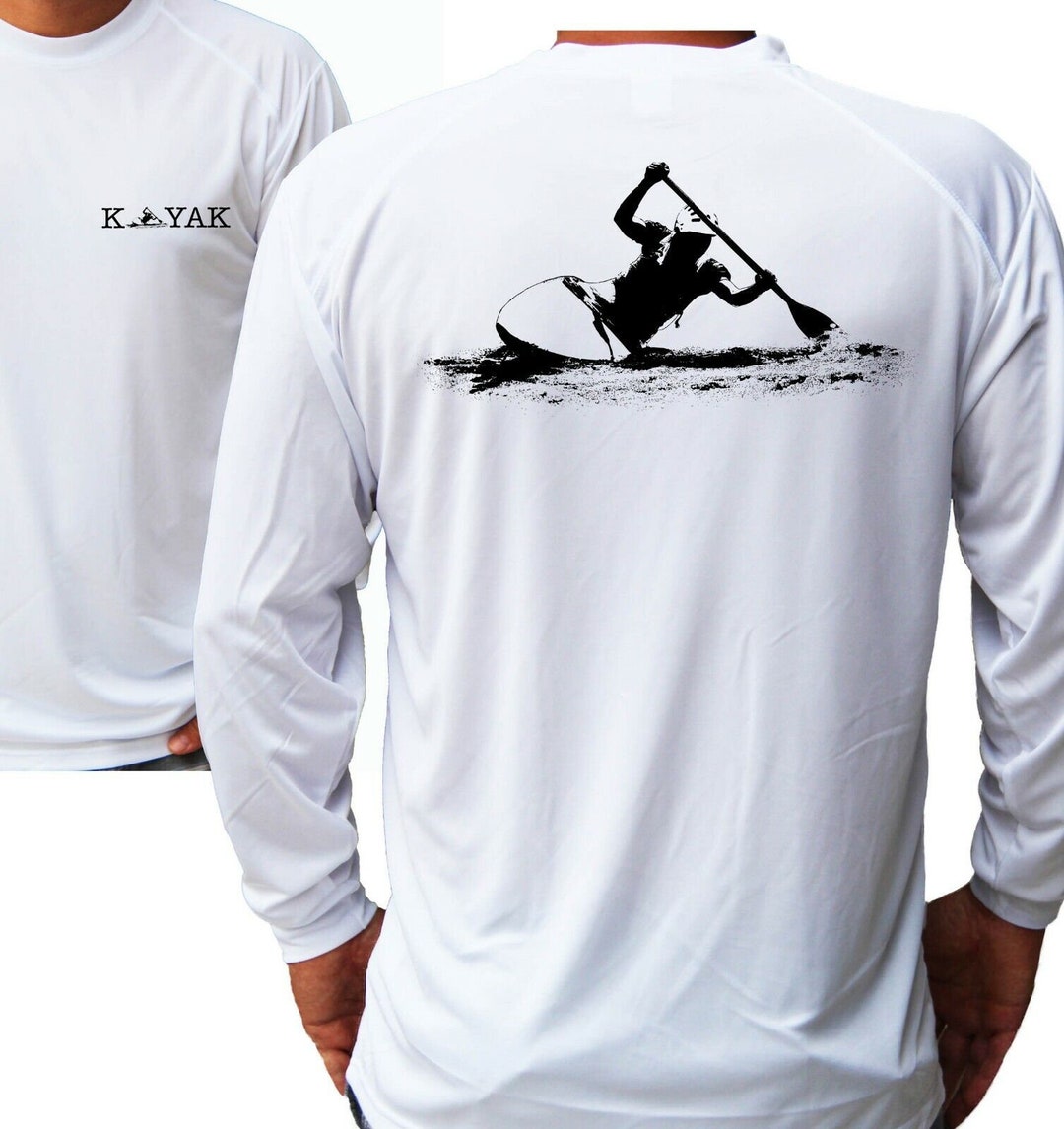 Kayak Kayaker River Lake Boat Fishing Shirt UPF 50 Long Sleeve T-shirt ...