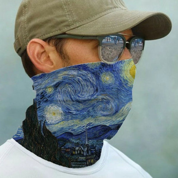 Van Gogh Starry Night Face Mask - Etsy