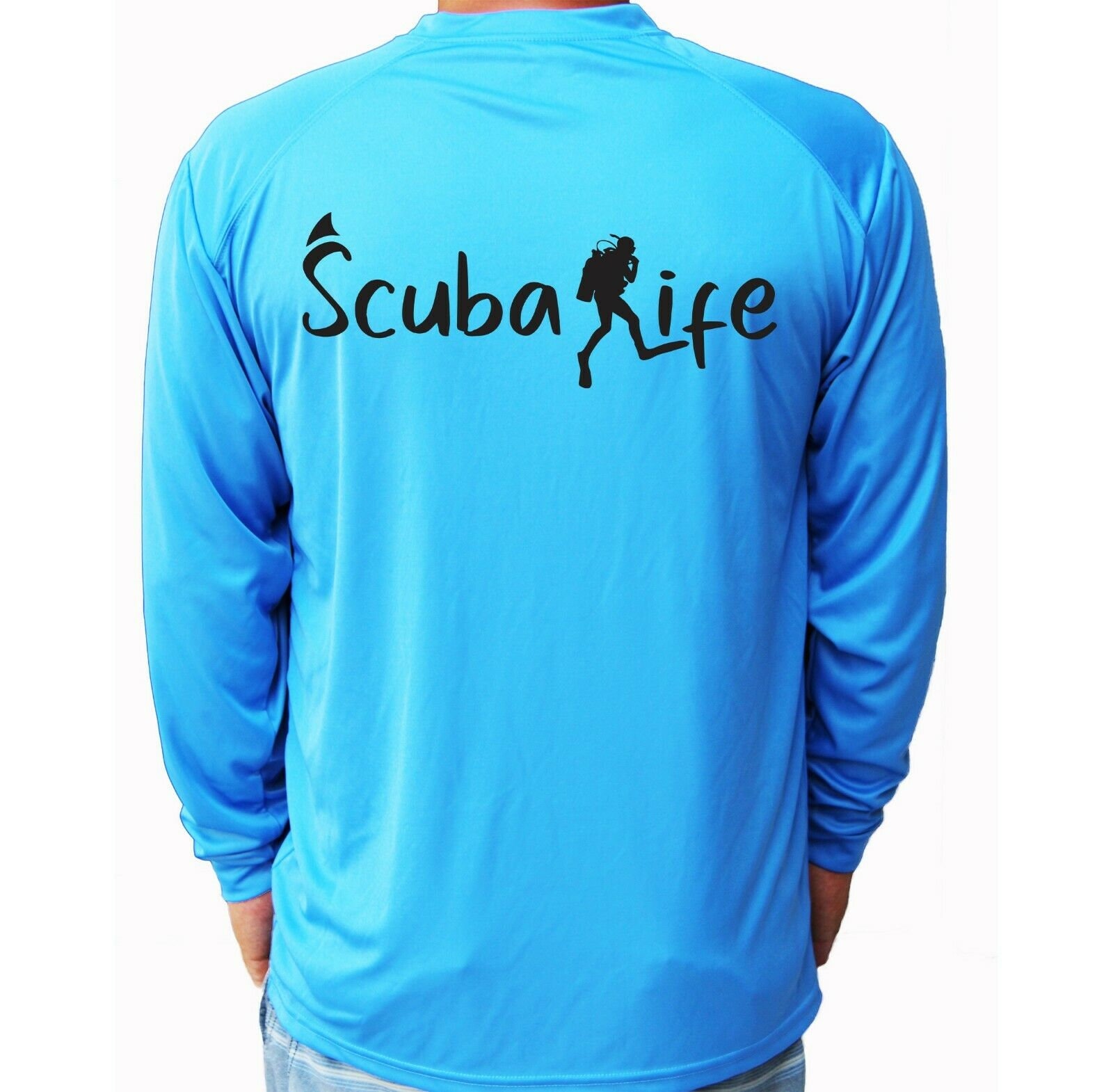 Scuba Life Diver Diving Logo Shirt UPF 50 Long Sleeve T-shirt Sun UV ...