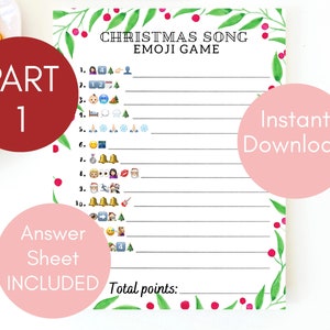 Christmas Movie and Song Quiz Bundle, Emoji Pictionary, Christmas Games ...