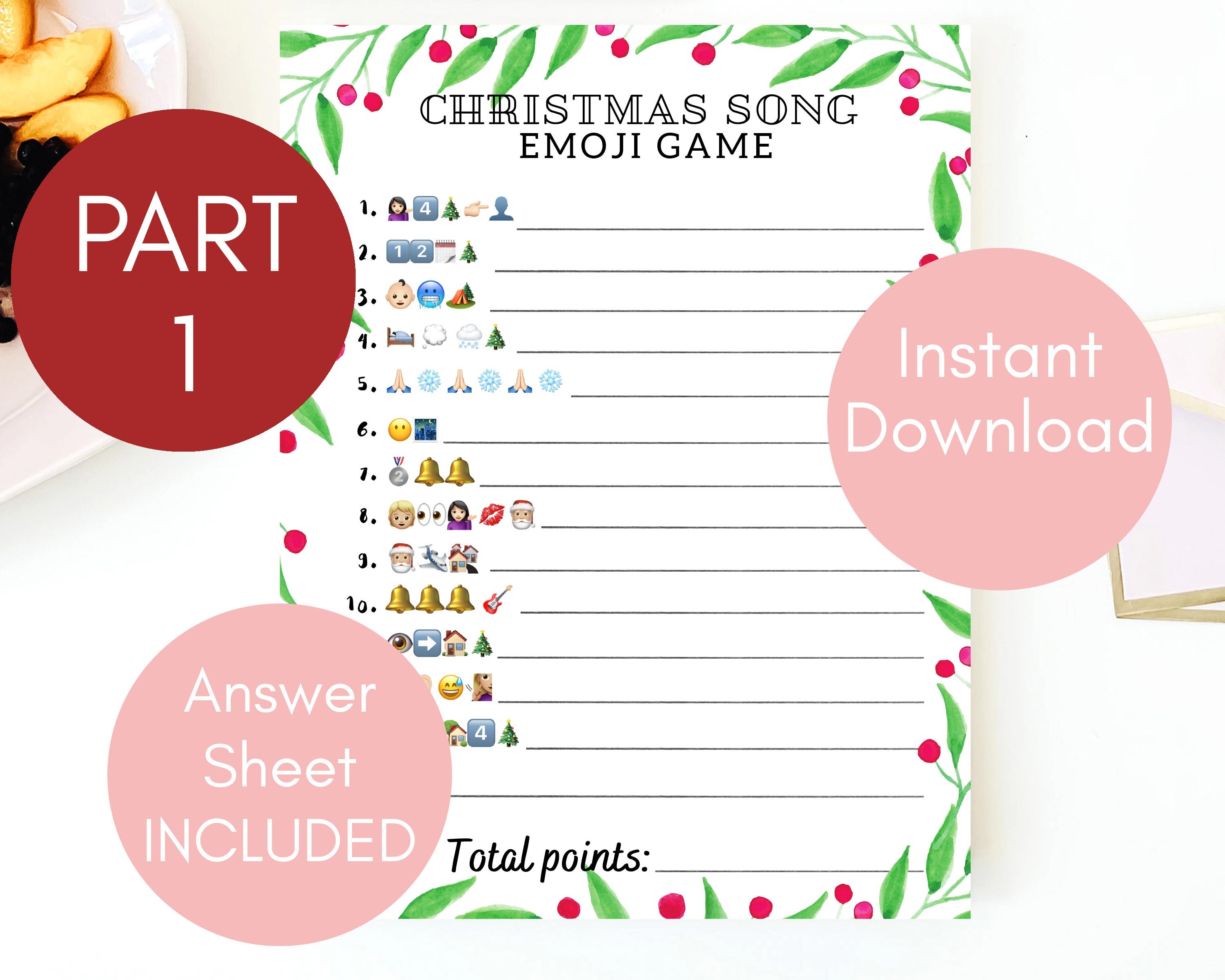 Christmas Movie and Song Quiz Bundle, Emoji Pictionary, Christmas Games ...