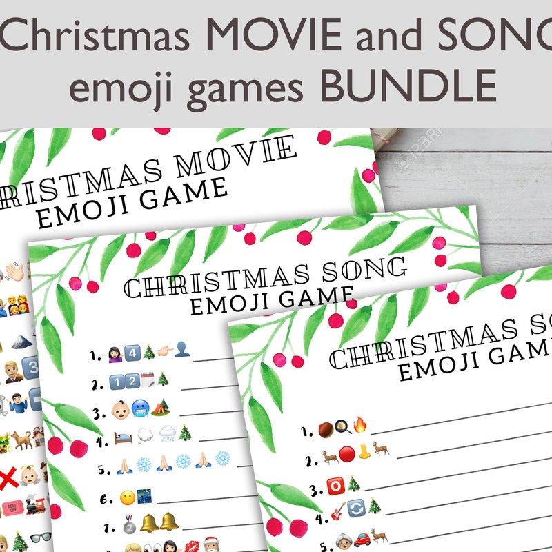 Christmas Song Emoji Game - Etsy