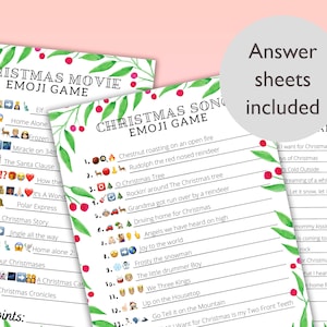 Christmas Movie and Song Quiz Bundle, Emoji Pictionary, Christmas Games ...