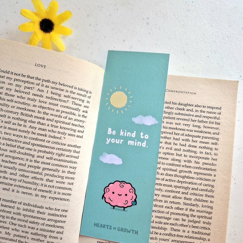 Cute Bookmark Self Care Mental Health Gifts Mental - Etsy